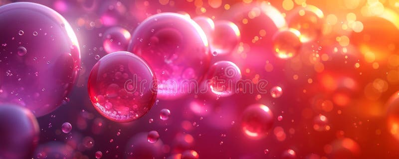 Colorful Gradient Bubbles in Shades of Red and Orange with Bokeh Effect ...