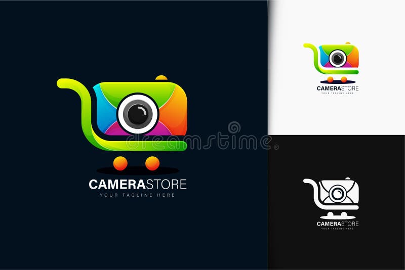 Colorful Gradient Camera Store Logo Design Stock Vector - Illustration ...