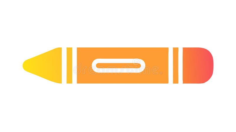 Colorful Gradient Crayon or Thick Marker Icon, Coloring Tool, Vector ...