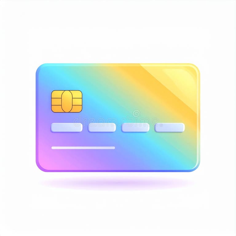 Colorful Gradient Credit Card Illustration Stock Illustration ...