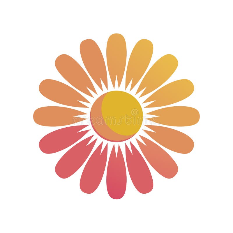 Colorful Gradient Daisy Flower Vector Art for Creative Design Projects ...