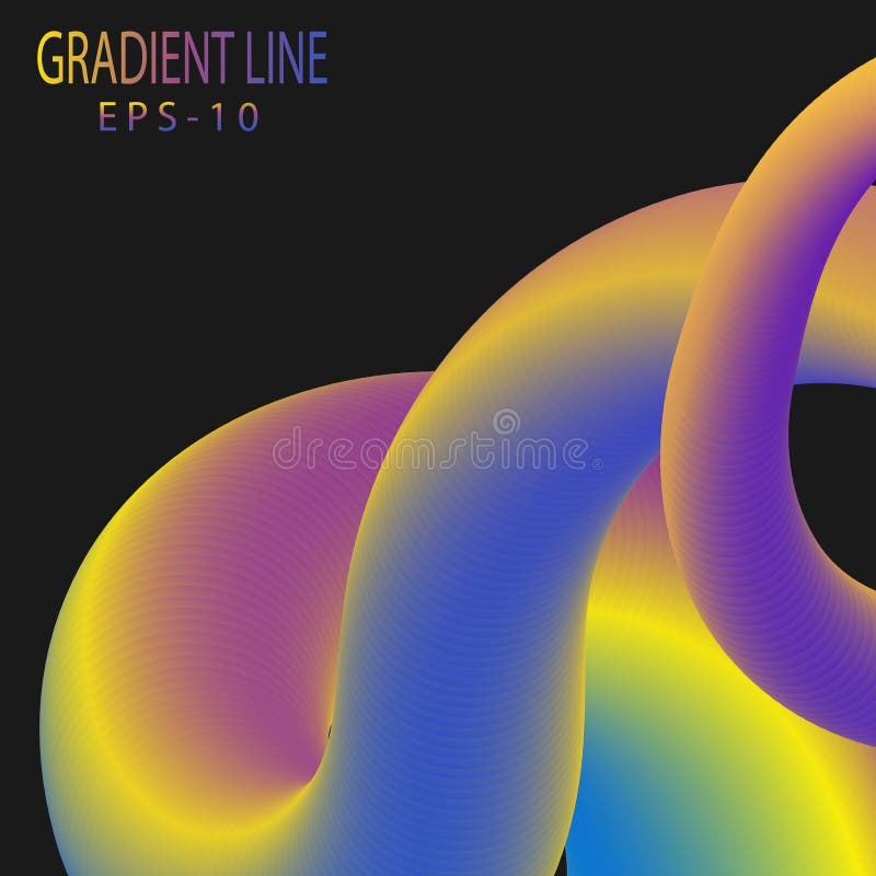 The Colorful Gradient Design Creates the Illusion of Volume Stock ...