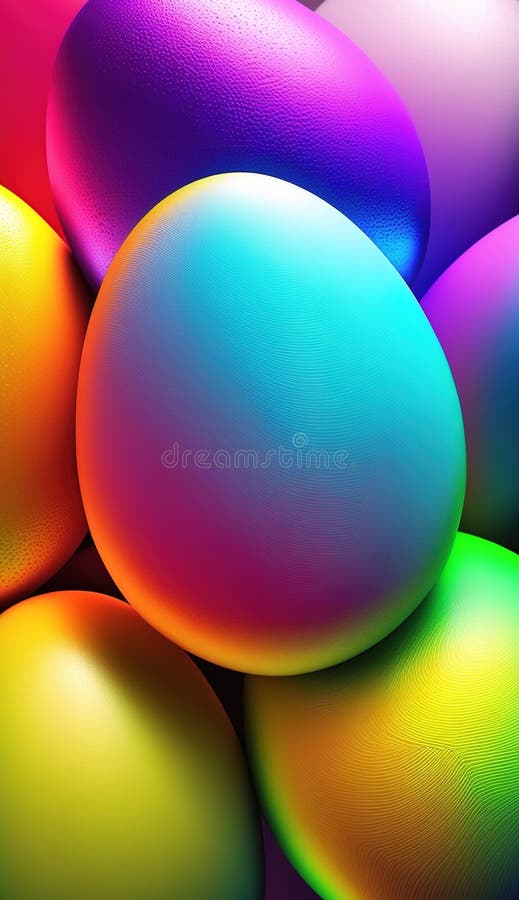 Colorful Gradient Easter Eggs. Stock Image - Image of trendy ...