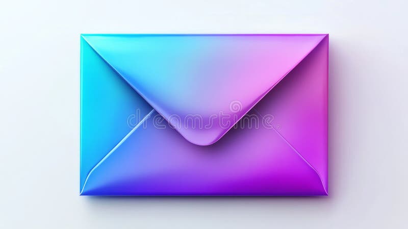 Colorful Gradient Envelope, Symbolizing Communication and Sending ...