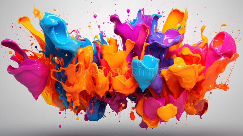 Colorful Gradient Explosion: a Dynamic Splash of Vibrant Hues Stock ...