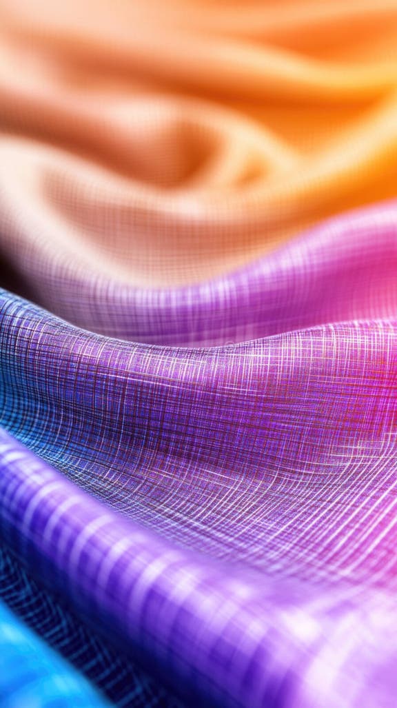 Colorful Gradient Fabric Texture with Flowing Patterns in Soft Light ...