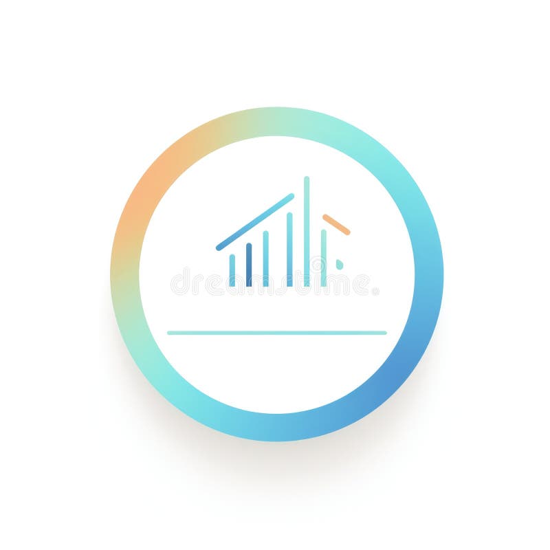 Gradient Financial Graph Circle Icon Stock Illustration - Illustration of abstract, performance ...