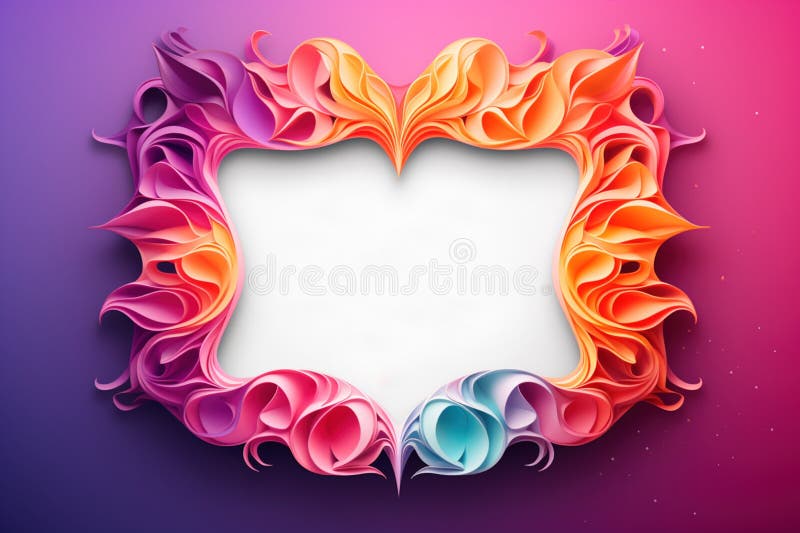 Colorful Gradient Frame. Generative Ai Stock Illustration ...