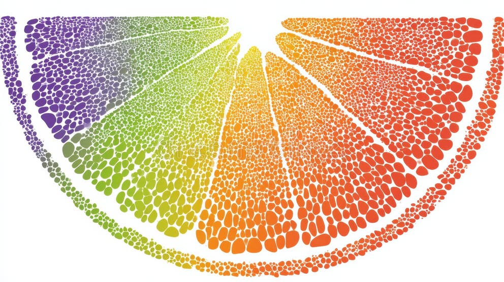 Colorful Gradient Fruit Silhouette Suitable for Creative Design and ...