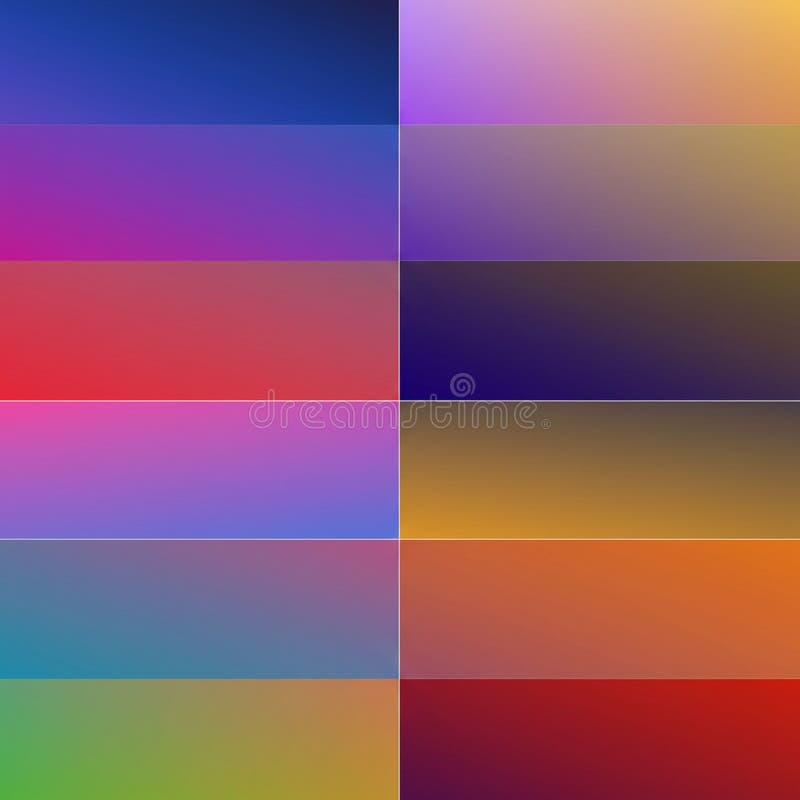 Colorful Gradient Grid Composed of Rectangular Blocks in a 4x4 ...