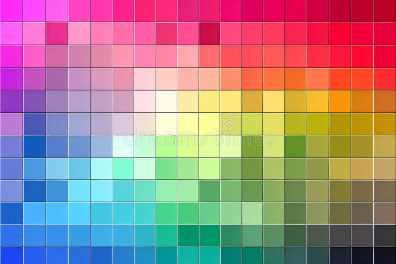 Colorful Gradient Grid Showcasing a Vibrant Spectrum from Warm To Cool ...