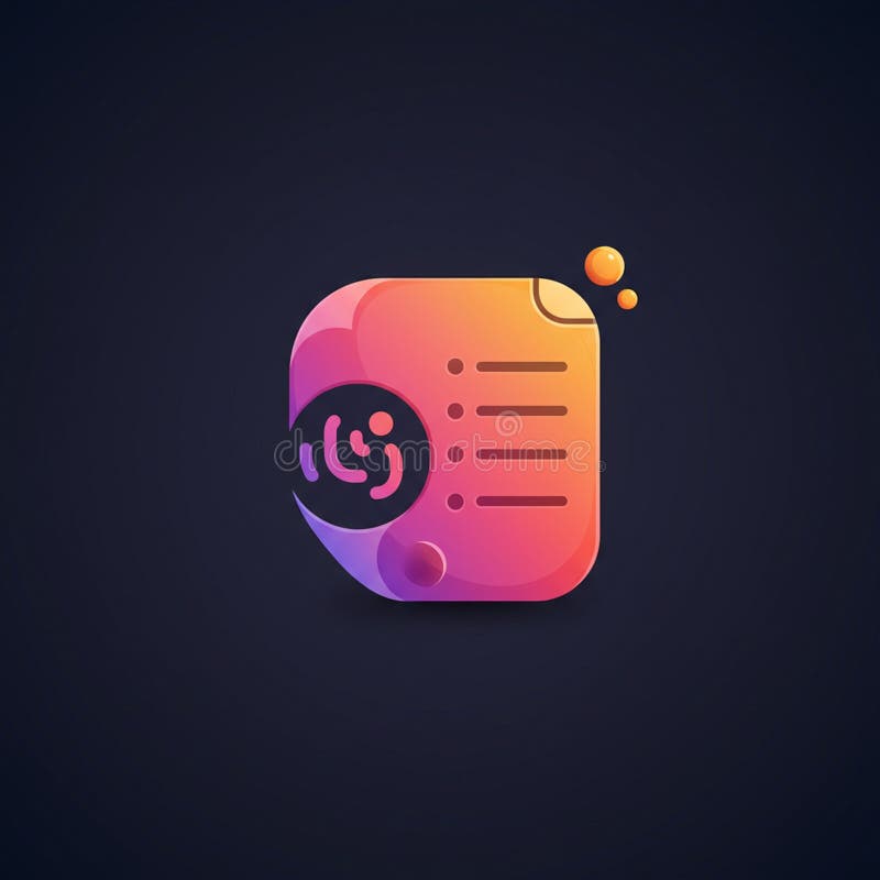 A Colorful, Gradient Icon with a Square Shape Featuring Rounded Corners ...