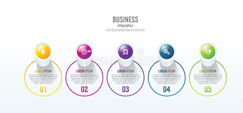 Colorful Gradient Infographic Steps Design Stock Vector - Illustration ...