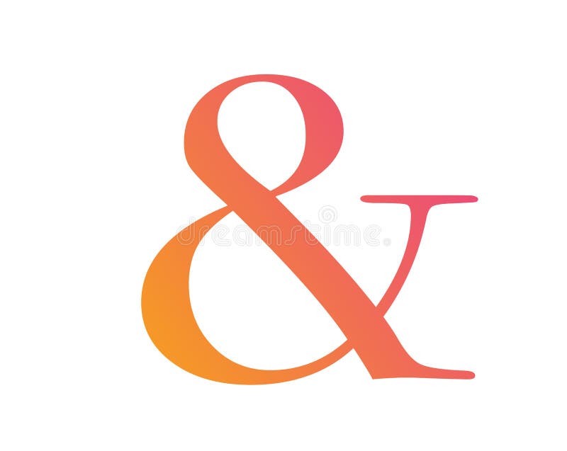 Colorful Gradient Isolated Word Symbol of and Stock Vector ...