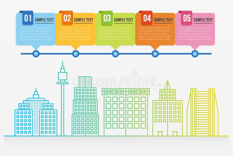 Cityscape Infographic Template Stock Vector - Illustration of layout ...
