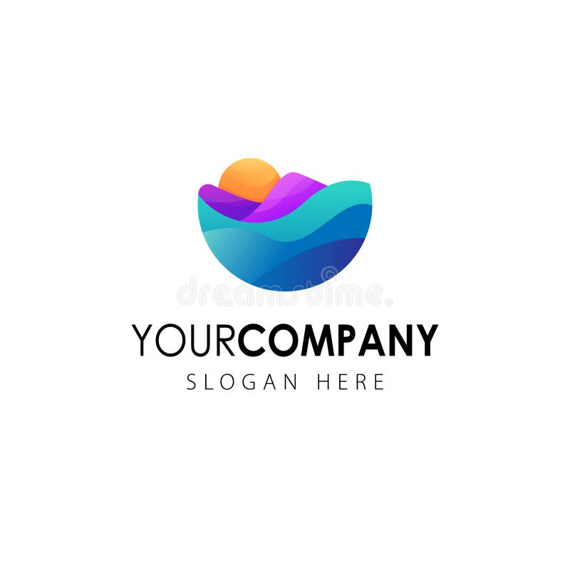 Colorful Gradient Logo Template Design Stock Vector - Illustration of ...