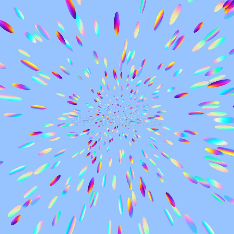 Colorful Gradient Long Spots Perspective Confetti Stock Vector ...