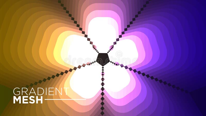 Colorful Gradient Mesh Neon Glowing Fat Star Background Stock ...