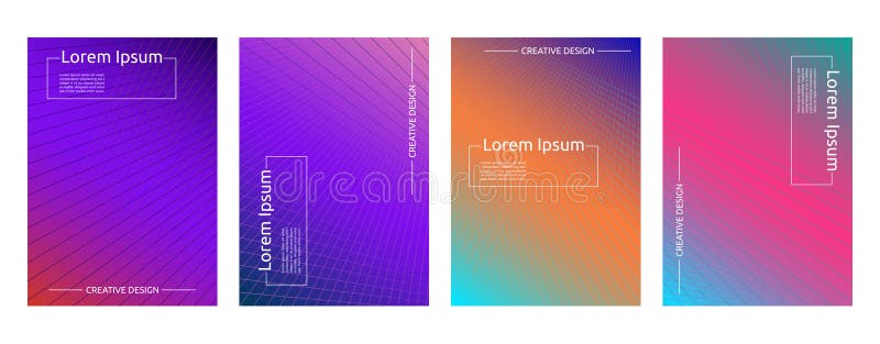 Colorful Gradient Minimal Geometric Line Pattern Background Cover ...