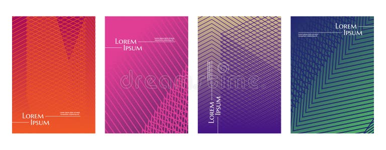 Colorful Gradient Minimal Geometric Line Pattern Background Cover ...