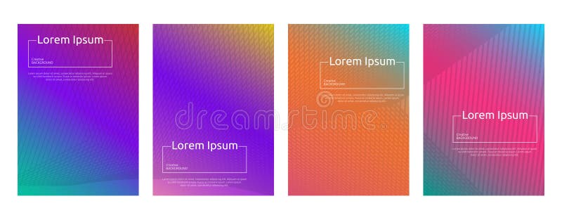 Colorful Gradient Minimal Geometric Line Pattern Background Cover ...