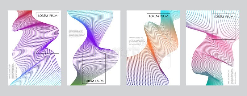 Colorful Gradient Minimal Geometric Line Pattern Background Cover ...