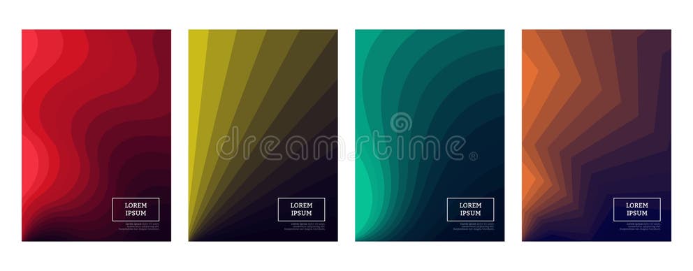 Colorful Gradient Minimal Geometric Line Pattern Background Cover ...