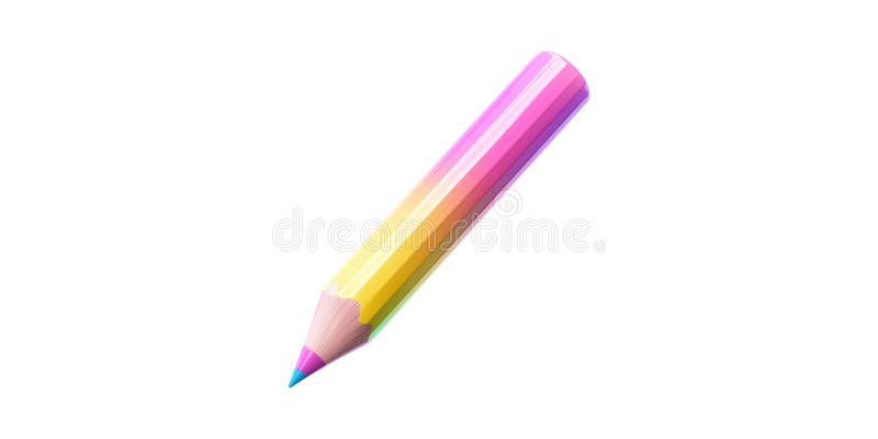 Colorful Gradient Pencil Illustration. Creativity and Artistic ...