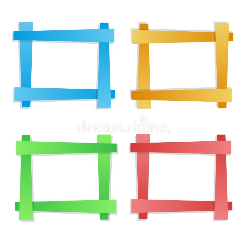 Colorful Gradient Plank Border for Design Card on White, Stock Vector ...