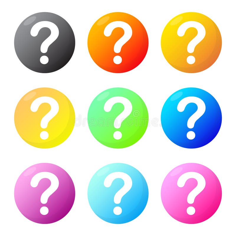 Colorful Question Mark Icons Stock Illustrations – 1,800 Colorful ...