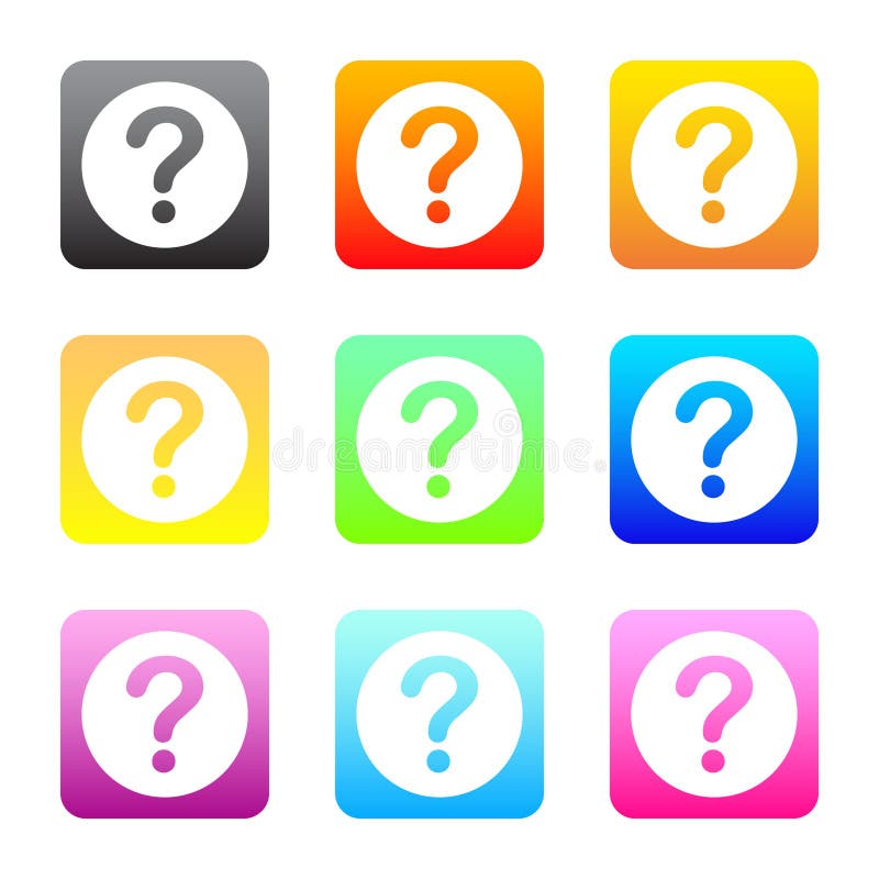Colorful Question Mark Icons Stock Illustrations – 1,800 Colorful ...
