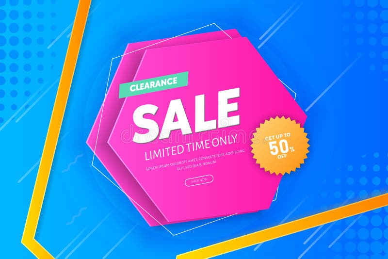 Colorful Gradient Sale Background with Abstract Shapes Vector Design ...