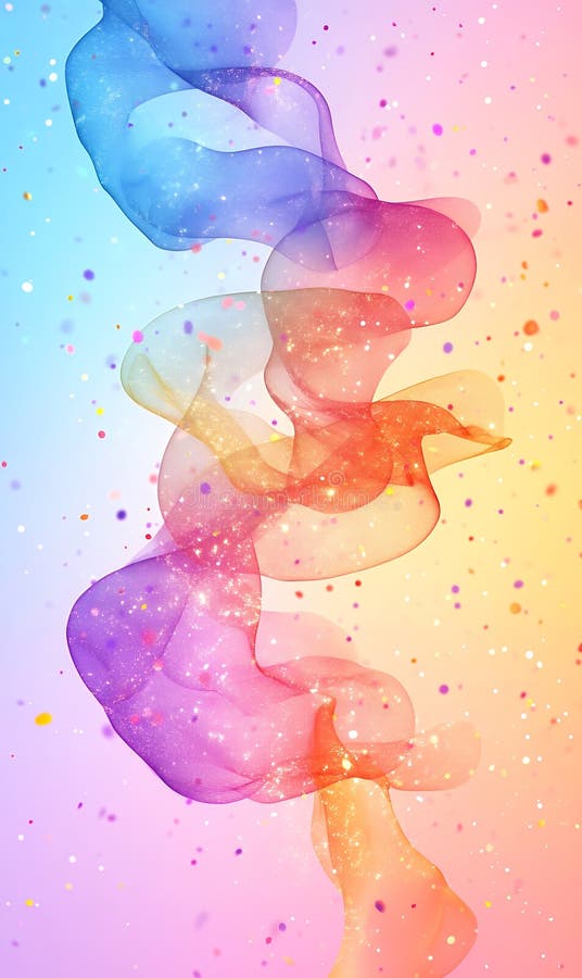 Colorful Gradient Smoke Effect with Floating Particles on a Soft Pastel ...