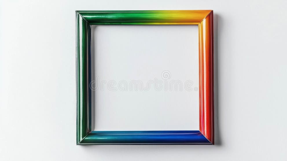 Colorful Gradient Spectrum Frame on White Background - Art, Creativity ...