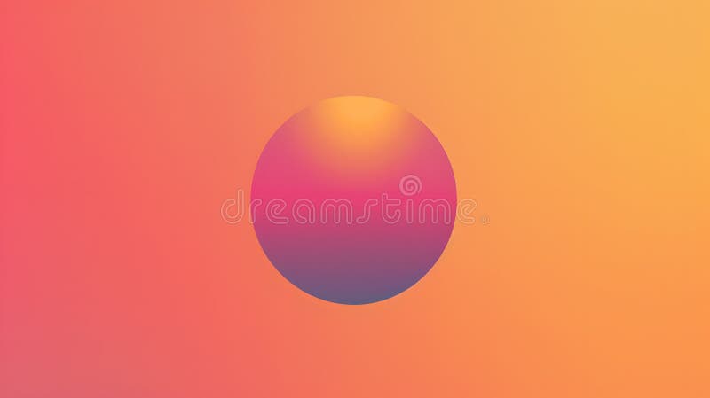 Gradient Sphere on Warm Background Represents Balance, Elegance Stock ...