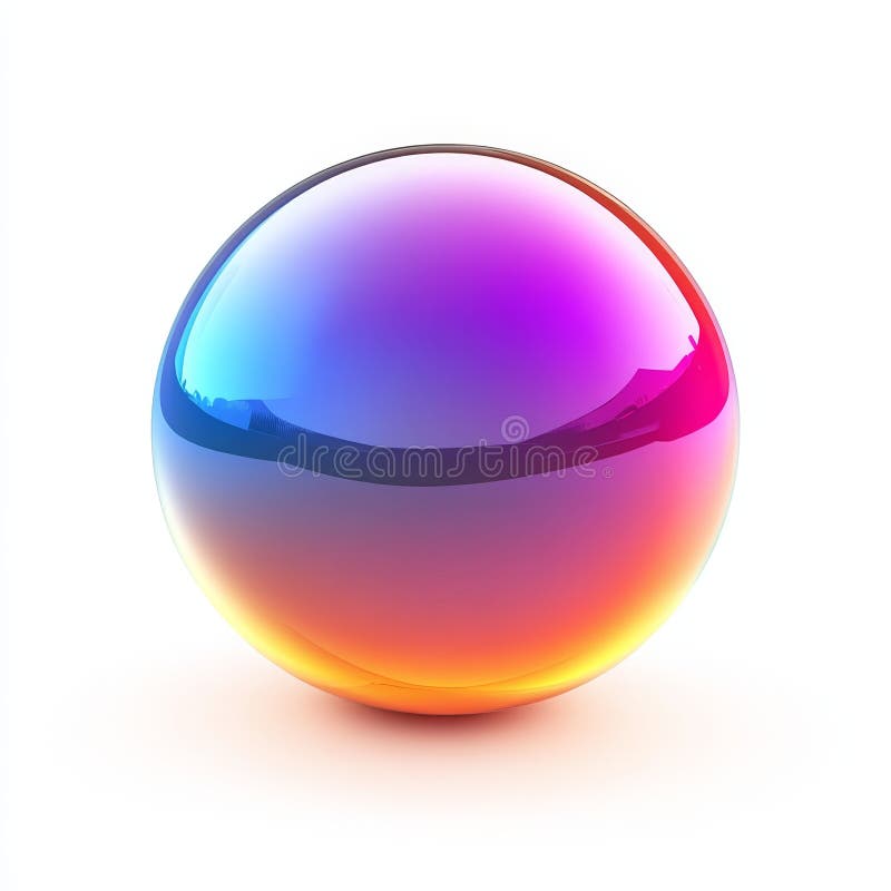 Colorful Gradient Sphere 3D Rendering Clipart Stock Illustration ...