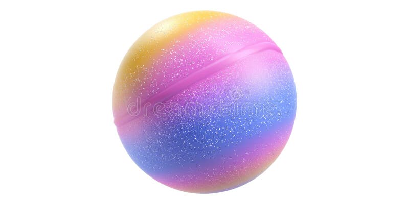 Colorful Gradient Sphere with Pastel Shades 3D Icon Isolated on ...