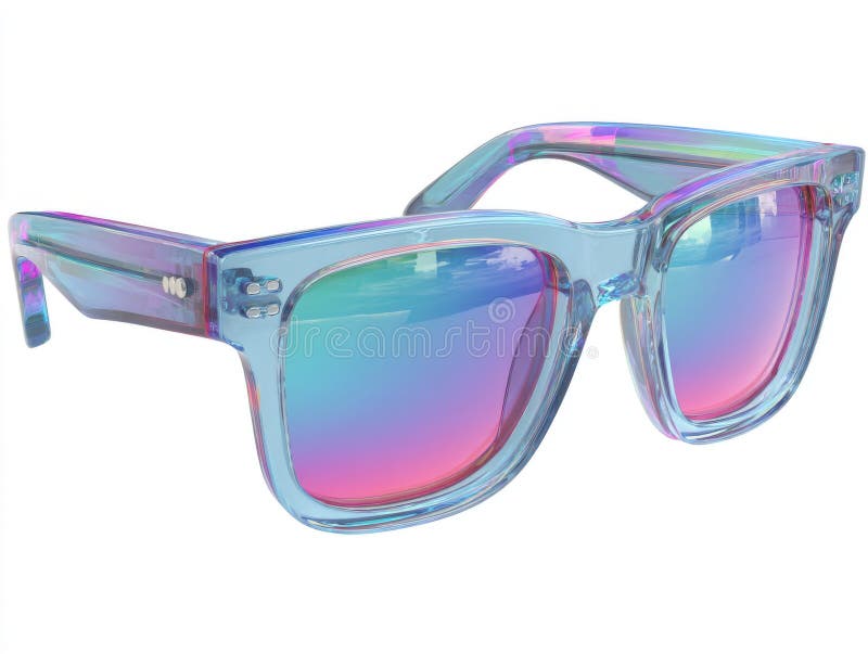 Colorful Gradient Square Sunglasses Stock Illustration - Illustration ...