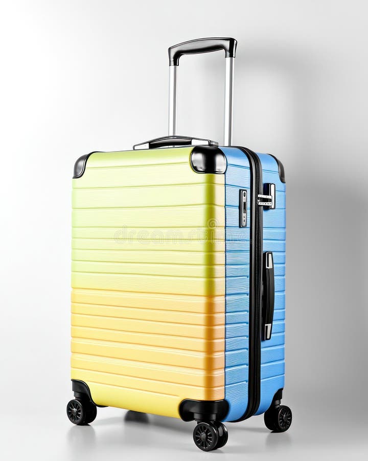 Modern Two-Tone Hardshell Travel Suitcase Stock Illustration ...