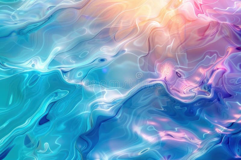 Colorful Gradient Transparent Water, Real Water Pattern. Generative AI ...
