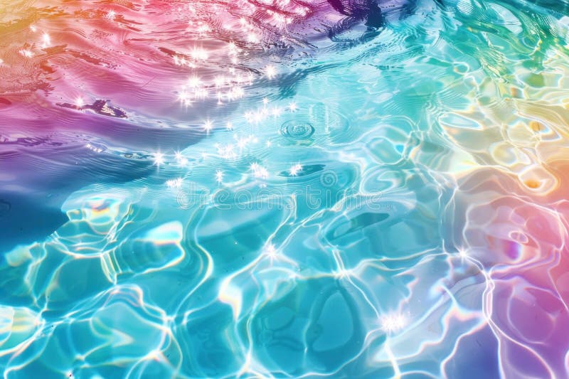 Colorful Gradient Transparent Water, Real Water Pattern. Generative AI ...
