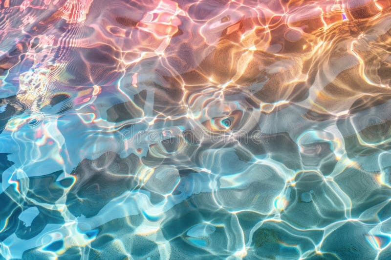 Colorful Gradient Transparent Water, Real Water Pattern. Generative AI ...