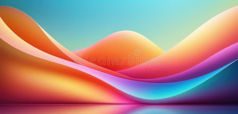 Colorful gradient wave mix stock illustration. Illustration of ...