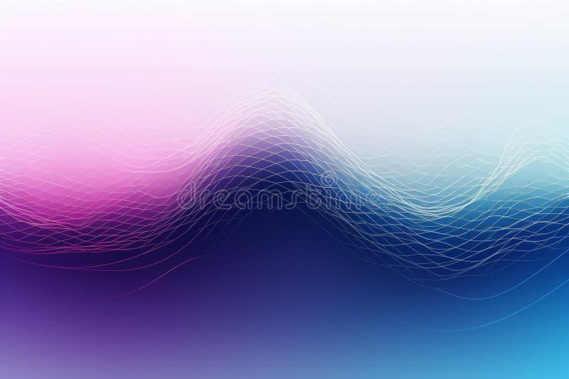 Colorful Gradient Waves Made from Lines and Dots. Generative AI Stock ...