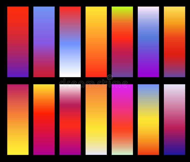 Colorful Gradients Vector. Screen Gradient Covers with Modern Abstract ...