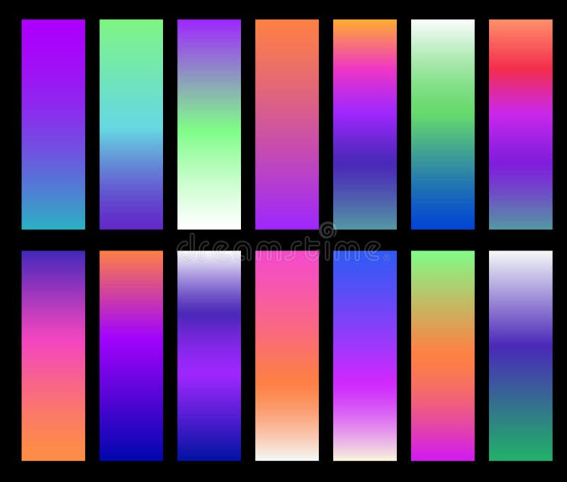 Colorful Gradients Vector. Screen Gradient Covers with Modern Abstract ...