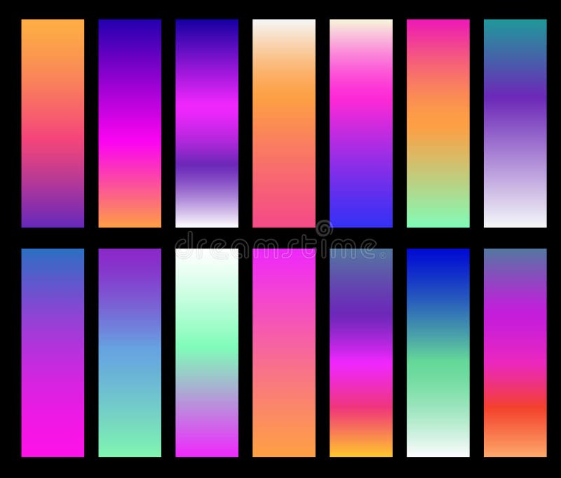 Colorful Gradients Vector. Screen Gradient Covers with Modern Abstract ...