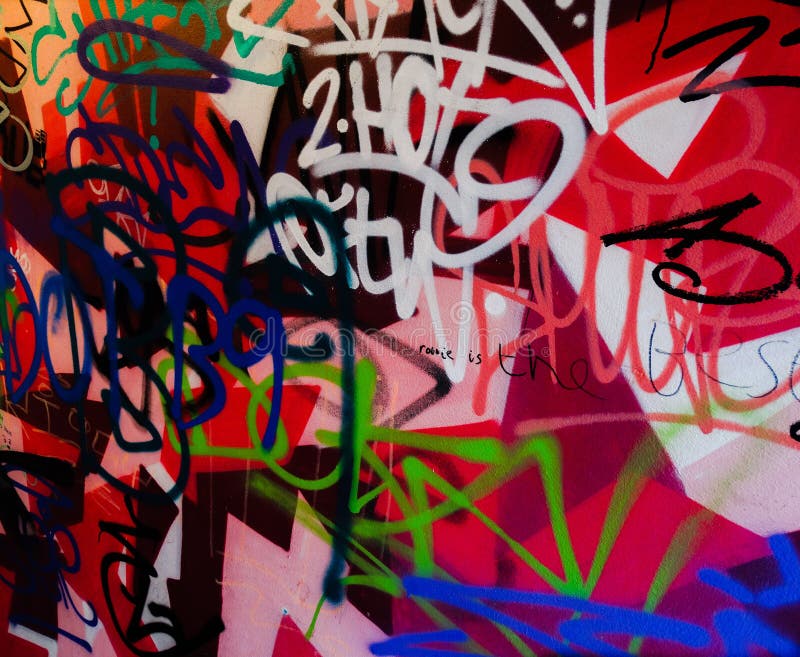 Colorful Graffiti Sprey Painting Abstract Background Stock Photo ...