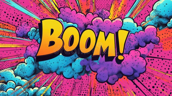 Colorful Graffiti Art Exploding with a Boom Comic Style Effect and ...
