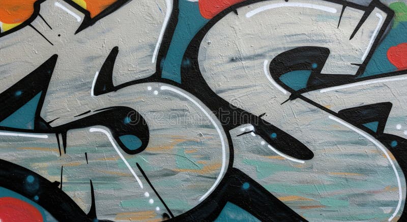 Colorful Graffiti Featuring Bold, Overlapping Letters with Dynamic ...